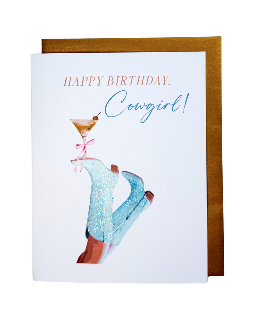 Giddy Up, Gorgeous Birthday Greeting Card – Lavender Vines