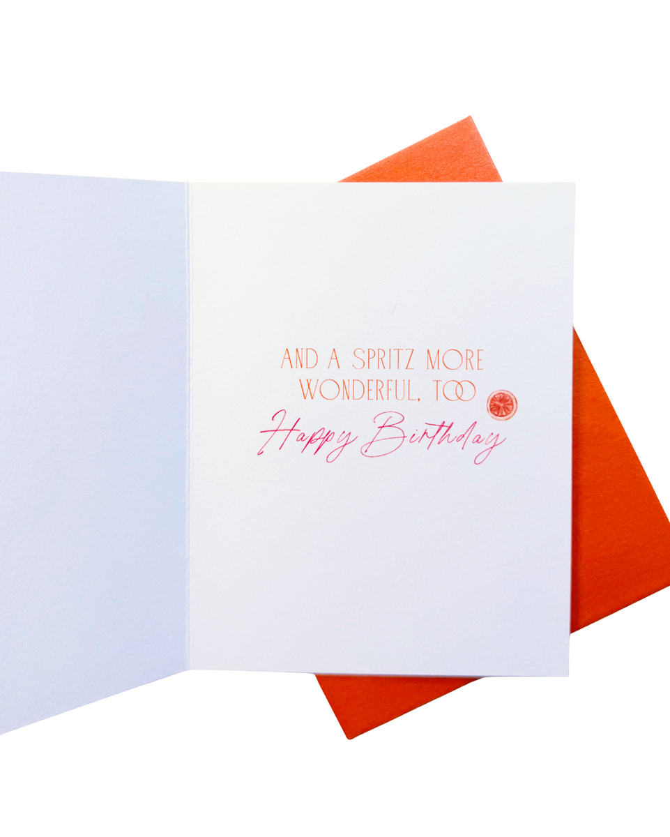 Just a Spritz Birthday Greeting Card – Lavender Vines